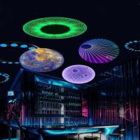China JYLIGHTING Custom Hollow Acrylic Ceiling Light with RGB Color Changing, Metal Frame Decorative Ceiling Lamp, Commercial Atmosphere Lighting for Bar, KTV, Nightclub & Entertainment Club Interior for sale