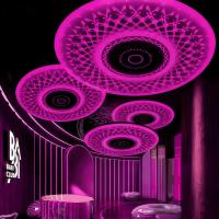 China JYLIGHTING Custom Hollow Acrylic Ceiling Light with RGB Color Changing, Metal Frame Decorative Ceiling Lamp, Commercial Atmosphere Lighting for Bar, KTV, Nightclub & Entertainment Club Interior for sale