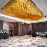 China JYLIGHTING Irregular Mountain Shape Amber Crystal & Polished Stainless Steel Chandelier, Artistic Custom Ceiling Lamp for Villa Atrium & Sales Office for sale
