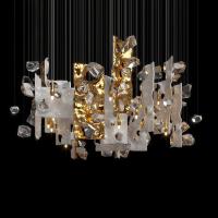 China JYLIGHTING Modern Abstract Block‑Shaped Crystal Chandelier, Artistic Hanging Ceiling Light for High‑Ceiling Commercial Atrium & Villa Project for sale