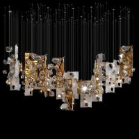 China JYLIGHTING Modern Abstract Block‑Shaped Crystal Chandelier, Artistic Hanging Ceiling Light for High‑Ceiling Commercial Atrium & Villa Project for sale
