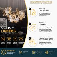 China JYLIGHTING Modern Abstract Block‑Shaped Crystal Chandelier, Artistic Hanging Ceiling Light for High‑Ceiling Commercial Atrium & Villa Project for sale