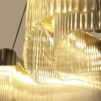 China JYLIGHTING Luxury Curved Wavy Rib Crystal Chandelier, S‑Shape Artistic Hanging Ceiling Light for Commercial Atrium, Reception Hall & Villa Project for sale