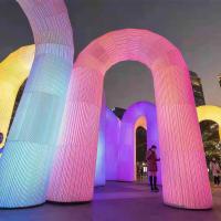 China JYLIGHTING Custom Color‑Changing PVC Inflatable Arch Light Installation, Large LED Illuminated Inflatable Sculpture for Outdoor Festival, Plaza & Event Decoration for sale