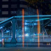 China JYLIGHTING Large Custom Wavy LED Strip Art Installation, Magnesium‑Aluminum Alloy Suspended Light Fixture for Exterior Commercial Engineering for sale