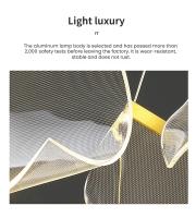 China JYLIGHTING Artistic Curved Ribbon Acrylic Chandelier, Custom Decorative Hanging Lamp for Villa Foyer and Commercial Interior Space for sale