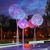 China JYLIGHTING Large Magnesium‑Aluminum Alloy Dandelion Sculpture Light, RGB LED Outdoor Landscape Decor Lamp for City Square Garden for sale