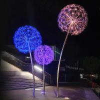 China JYLIGHTING Large Magnesium‑Aluminum Alloy Dandelion Sculpture Light, RGB LED Outdoor Landscape Decor Lamp for City Square Garden for sale