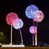 China JYLIGHTING Large Magnesium‑Aluminum Alloy Dandelion Sculpture Light, RGB LED Outdoor Landscape Decor Lamp for City Square Garden for sale