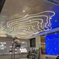 China JYLIGHTING Modern Multi‑Layer Wave Steel Glass Pendant Light, Custom LED Art Ceiling Lamp for Mall Atrium, Lobby & Showroom Interior Projects for sale