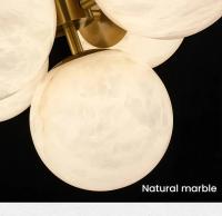 China JYLIGHTING Modern Bubble‑Sphere Marble Chandelier, Solid Brass Suspension Lamp for Luxury Villa, Dining Room and Hotel Reception Interior Projects for sale
