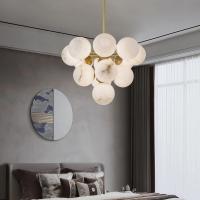 China JYLIGHTING Modern Bubble‑Sphere Marble Chandelier, Solid Brass Suspension Lamp for Luxury Villa, Dining Room and Hotel Reception Interior Projects for sale