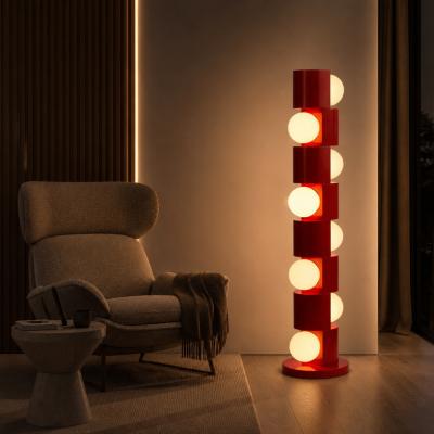 China JYLIGHTING Modern Stacked Sphere Iron Floor Lamp, Decorative Multi‑Bulb Vertical Standing Lamp for Home Living Space and Boutique Display Area for sale