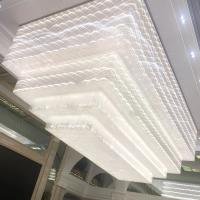 China JYLIGHTING Luxury Tiered Rectangular Crystal Chandelier, Custom Metal‑Framed Ceiling Lamp for Grand Lobby and Commercial Interior Projects for sale