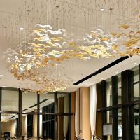 China JYLIGHTING Luxury Curved Ribbon Glass Art Chandelier, Custom Hanging Decorative Ceiling Light for Hospitality & Large Interior Project for sale