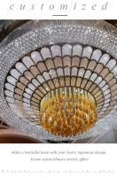 China JYLIGHTING Luxury Ornate Round Tiered Crystal Ceiling Lamp, Custom Steel‑Framed Decorative Light for Banquet Hall and High‑End Venue Projects for sale