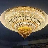 China JYLIGHTING Luxury Ornate Round Tiered Crystal Ceiling Lamp, Custom Steel‑Framed Decorative Light for Banquet Hall and High‑End Venue Projects for sale