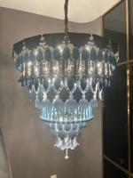 China JYLIGHTING Luxury Tiered Multi‑Colored Ceramic Chandelier, Art‑Style Round Hanging Ceiling Lamp for Hospitality and Residential Interior Projects for sale