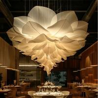 China JYLIGHTING Luxury Bloom Floral Art Pendant Lamp, Stainless‑Steel Framed Decorative Hanging Light for Banquet Hall and Hospitality Interior Projects for sale
