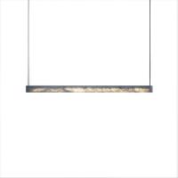 China JYLIGHTING Modern Long Linear Marble Suspension Lamp, Metal‑Supported Pendant Light for Kitchen Counter, Restaurant and Luxury Residential Projects for sale