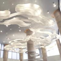 China JYLIGHTING Large‑Scale Flowing Wave Acrylic Glass Pendant Light, Abstract Cloud Suspension Lamp for High Ceiling Hall, Exhibition Hall & Upscale Public Space Projects for sale