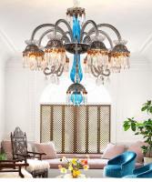 China Nordic Style Luxury Crystal Led Chandelier Light for Hotel Lobby Villa Hall for sale