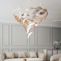 China JYLIGHTING Art Flying‑Feather Glass Custom Chandelier, Multi‑Layer Vertical Suspension Lighting for Duplex Hall, Villa Atrium and Luxury Project Decoration for sale
