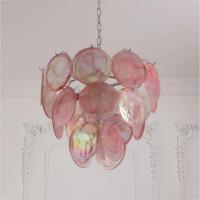 China JYLIGHTING Artistic Disc‑Form Hand‑Blown Glass Chandelier, Cluster‑Style Suspension Lighting for High‑end Residential and Commercial Interior Decoration for sale