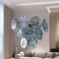 China JYLIGHTING Artistic Disc‑Form Hand‑Blown Glass Chandelier, Cluster‑Style Suspension Lighting for High‑end Residential and Commercial Interior Decoration for sale