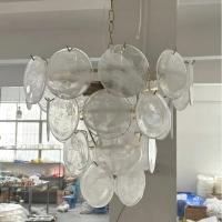 China JYLIGHTING Artistic Disc‑Form Hand‑Blown Glass Chandelier, Cluster‑Style Suspension Lighting for High‑end Residential and Commercial Interior Decoration for sale