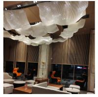 China JYLIGHTING Abstract Ruffled Glass Art Chandelier, Steel‑Framed Cloud‑Style Suspension Light for High‑end Hotel Lobby and Reception Interior Decoration for sale