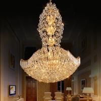 China Modern Chandelier Crystal Staircase Pendent Lamp Gold Loft Lamp Luxury Villa Hotel Hall Living Room Large Home Chandelier for sale