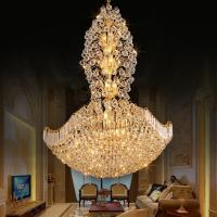 China Modern Chandelier Crystal Staircase Pendent Lamp Gold Loft Lamp Luxury Villa Hotel Hall Living Room Large Home Chandelier for sale
