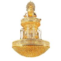 China Large Modern Luxury Crystal Chandelier LED Pendant Light for Hotel Lobby Stairs for sale