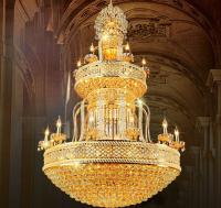 China Large Modern Luxury Crystal Chandelier LED Pendant Light for Hotel Lobby Stairs for sale