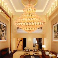 China Luxury Crystal Chandeliers Modern Hanging Lamps Living Room Hotel Decorative Pendant Chandelier for sale