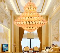 China Luxury Crystal Chandeliers Modern Hanging Lamps Living Room Hotel Decorative Pendant Chandelier for sale