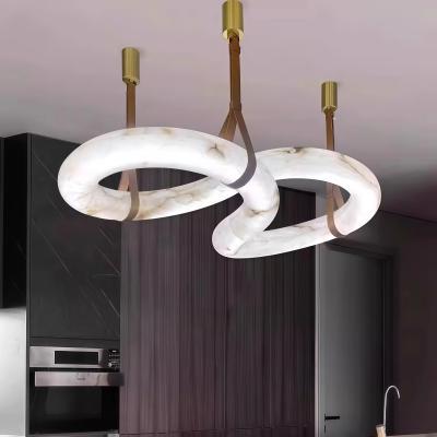 China JYLIGHTING Infinity Shape Cloud Marble Pendant Light with Brass Frame, Customizable Art Ceiling Light for High-end Interior Decoration for sale