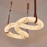 China JYLIGHTING Infinity Shape Cloud Marble Pendant Light with Brass Frame, Customizable Art Ceiling Light for High-end Interior Decoration for sale