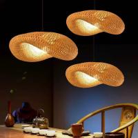China JYLIGHTING Custom Hand-woven Rattan Mobius Ring Pendant Light, Natural Wicker Art Suspension Lamp, Wabi-sabi Ceiling Light for Restaurant, Cafe & Villa Interior Decoration Lighting for sale
