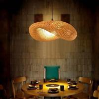 China JYLIGHTING Custom Hand-woven Rattan Mobius Ring Pendant Light, Natural Wicker Art Suspension Lamp, Wabi-sabi Ceiling Light for Restaurant, Cafe & Villa Interior Decoration Lighting for sale