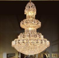 China Indoor Decoration Hotel Villa Mall Staircase Large Luxury Custom Oversized LED Crystal Chandelier for sale