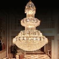 China Indoor Decoration Hotel Villa Mall Staircase Large Luxury Custom Oversized LED Crystal Chandelier for sale