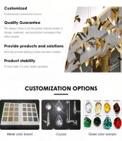 China JYLIGHTING Custom Spiral Stainless Steel Leaf Chandelier, Golden Mirror Metal Suspension Light, Large Art Ceiling Lamp for Hotel Atrium, Lobby & High-Rise Villa Engineering Projects for sale