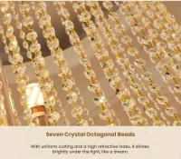China JYLIGHTING Luxury Tiered Crystal Suspension Chandelier, Golden Tassel Crystal Ceiling Light for Double Height Hall, Grand Stairwell and Commercial Interior Projects for sale
