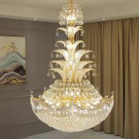 China JYLIGHTING Luxury Pineapple Tiered Crystal Chandelier with Gold Iron Frame, Custom Large Art Ceiling Light for Duplex Villa, Banquet Hall and Sales Office Decoration for sale