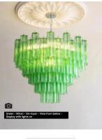 China JYLIGHTING Modern Multi-layer Pink Fluted Glass Chandelier with Iron Bracket, Custom Round Hanging Light, Decorative Ceiling Lamp for Hotel Dining Room & High-end Residential Space for sale