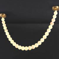 China JYLIGHTING Natural Marble Pendant Chandelier Modern Round Ball Hanging Light, Decorative Luxury Lighting for Living Room, Bedroom & Hotel Projects for sale