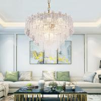China JYLIGHTING Modern Glass Chandelier with Textured Rectangular Panels, Luxury Pendant Lighting for Hotel Lobby, Villa, Dining Room & Commercial Projects for sale