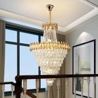 China Indoor Modern Luxury Large Crystal Beaded Chandelier LED Pendant Light for Living Room Dining Room for sale